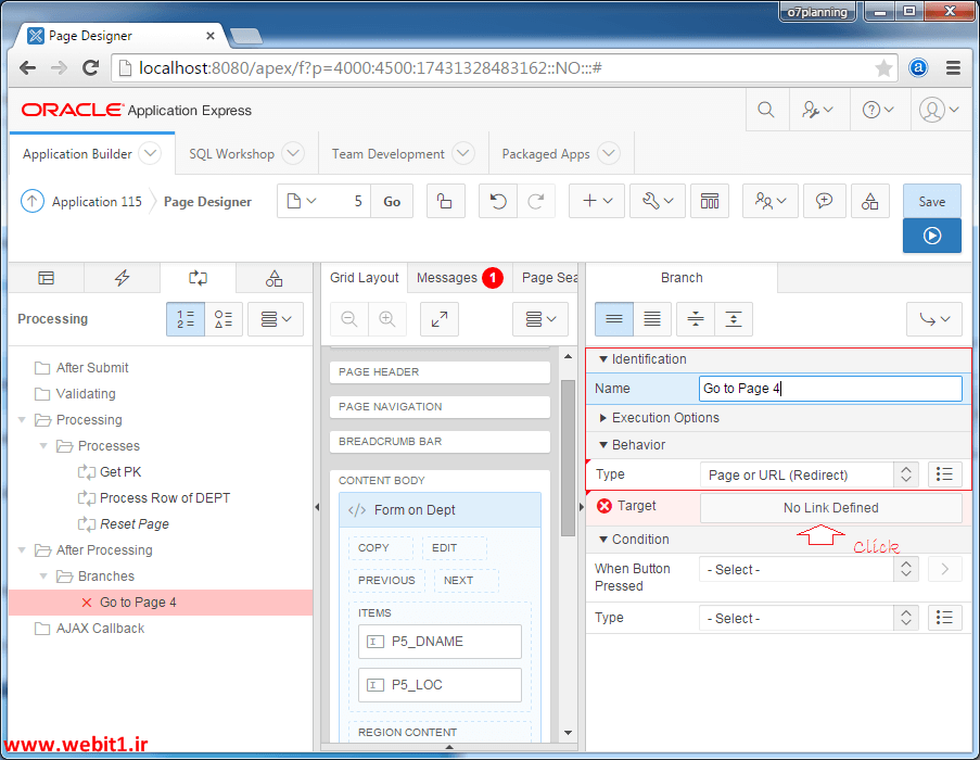 شرکت فناوری اطلاعات آی تی وآن - آموزش اوراکل اپکس(ORACLE APEX)ایجاد یک صفحه از ابتدا بخش دوم ...